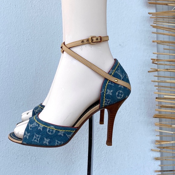 Louis Vuitton | Shoes | Sold New Louis Vuitton Denim Heels | Poshmark